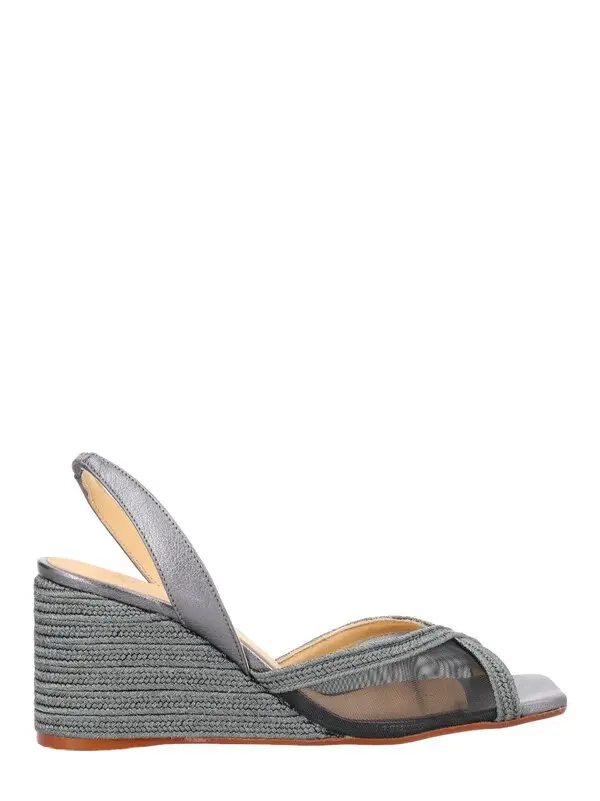 CastaÑer Bettand" Wedge Espadrille Sandals - Silver