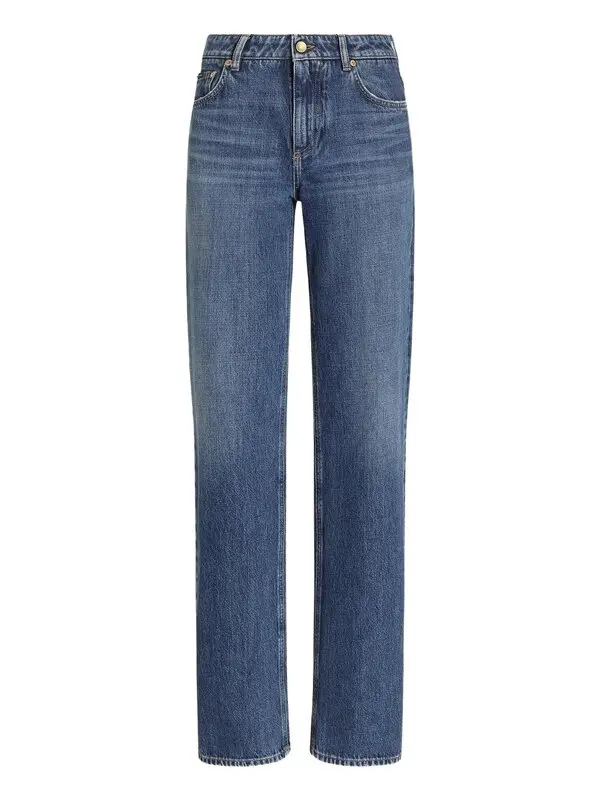 Dolce & Gabbana Regular Fit Jeans With Button And Zip Fastening - Blu