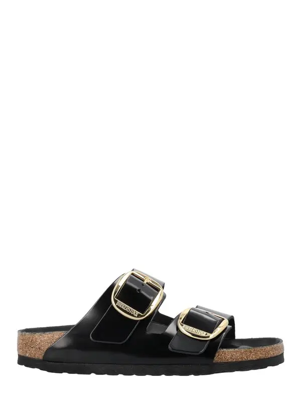 BIRKENSTOCK Arizona Big Buckle Patent Leather Sandals - Black