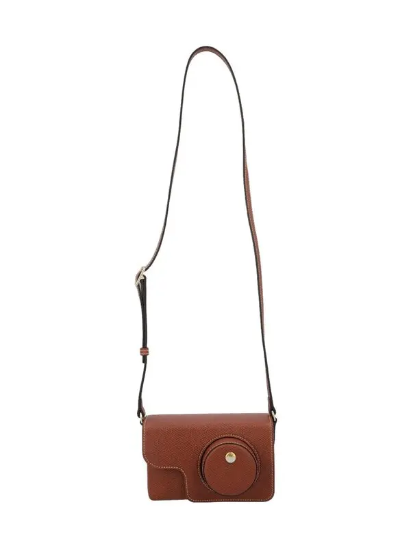 Longchamp Mini Camera Handbag Chic Crossbody Style - Buff
