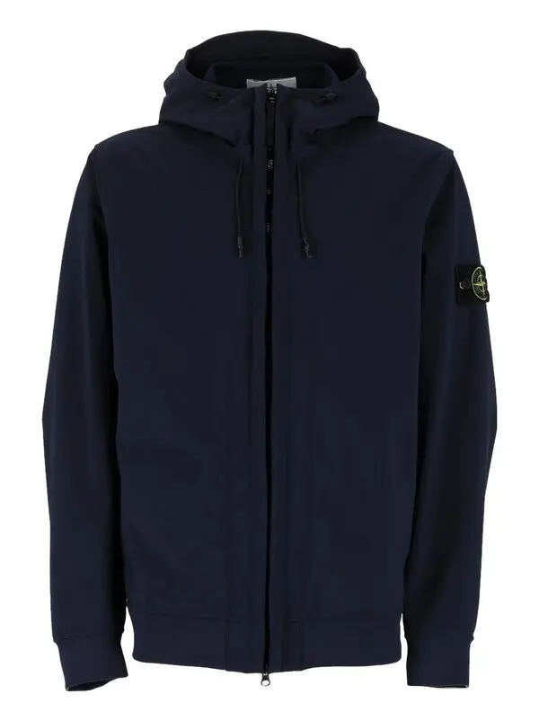 Stone Island Mini Sports Jacket With Hood - Blue