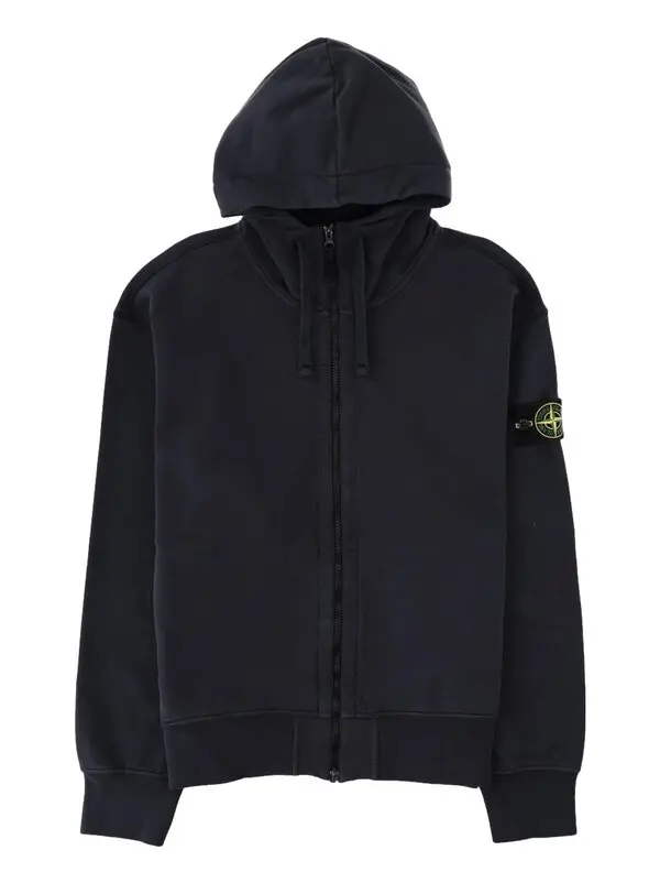 Stone Island Essential Cotton Zip-up Hoodie - Blue