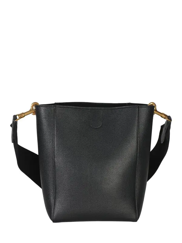 Celine Soft Grained Calfskin Sangle Bucket Bag - Black