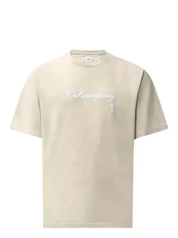 C.P. COMPANY Embroidered-logo T-shirt - Neutrals