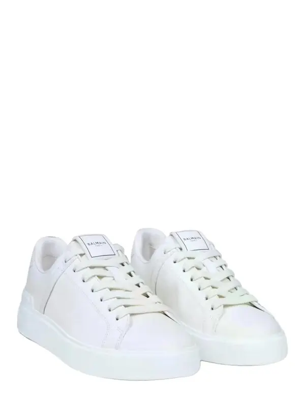 Balmain B-court Leather Sneakers - Neutrals