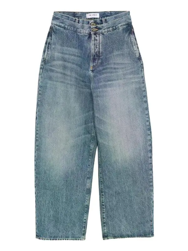 Attico Double-waist Wide-leg Jeans - Blue