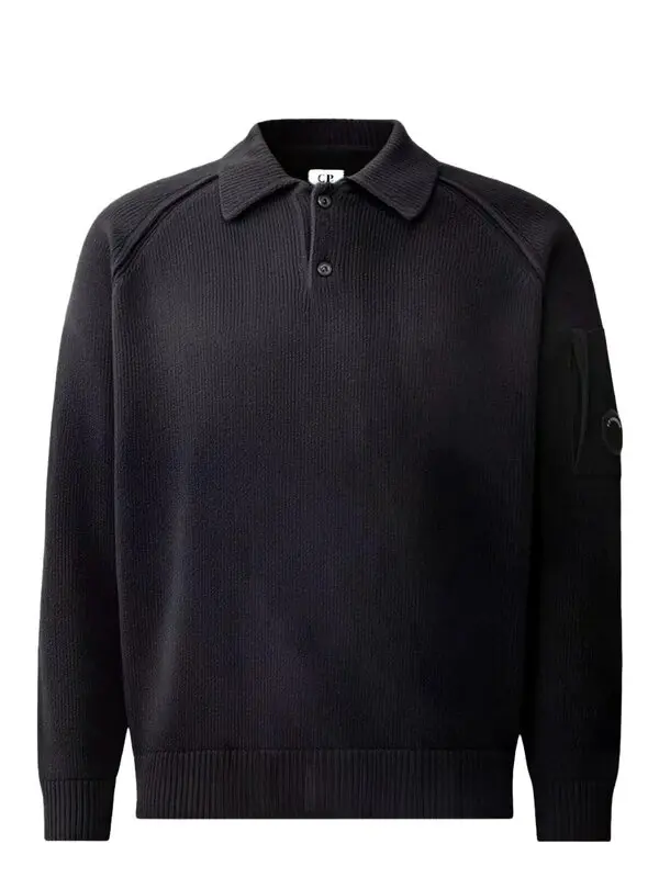 C.P. COMPANY Lens-detail Polo Shirt - Black