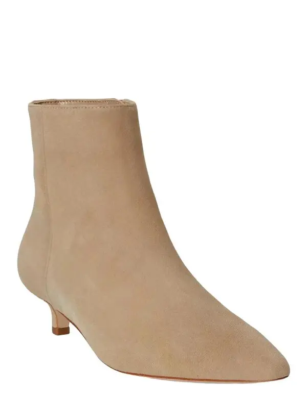 Ralph Lauren Francesca Pointed-toe Ankle Boots - Neutrals
