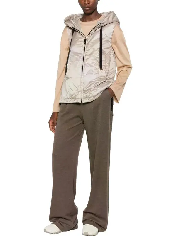 Max Mara Hooded Gilet - Brown