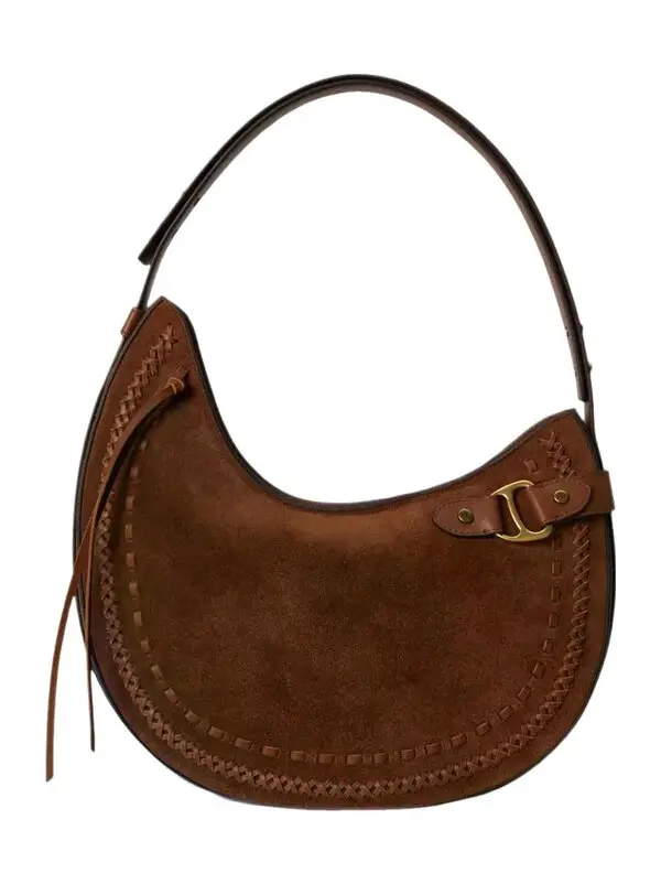 Ralph Lauren Large Whipstitched Tasha Shoulder Bag - Brown