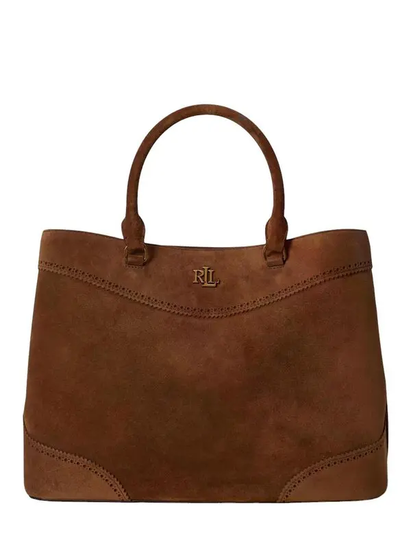 Ralph Lauren Marcy Suede Tote Bag - Brown