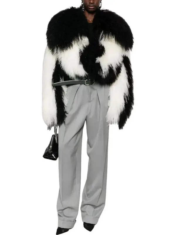 Attico Pleated Belted Trousers - Grey