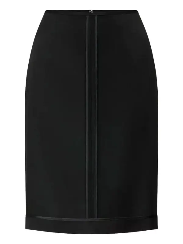 Loulou De Saison Satin-trimmed Midi Skirt - Black