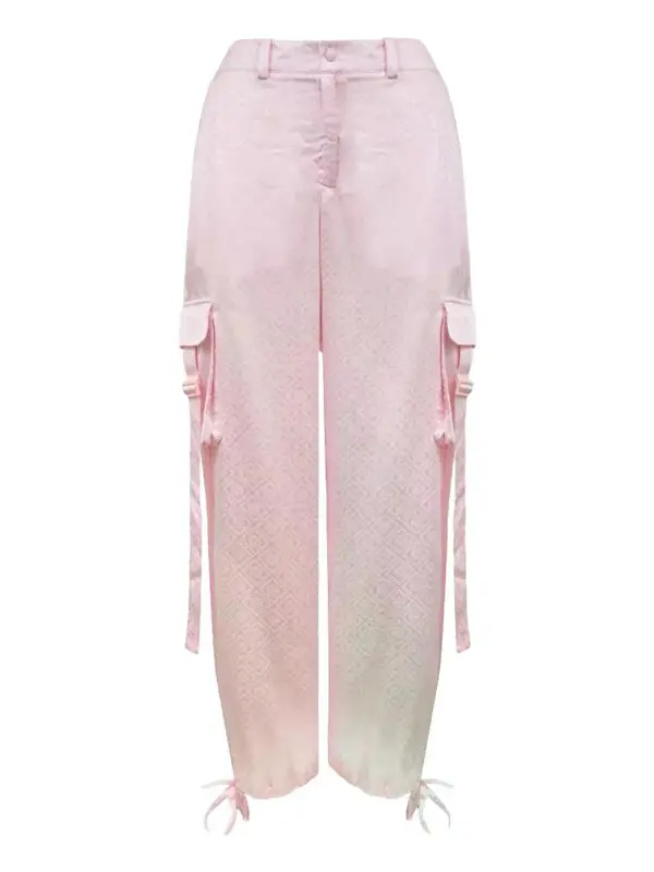 Casablanca Jacquard Pattern Cargo Pants - Pink
