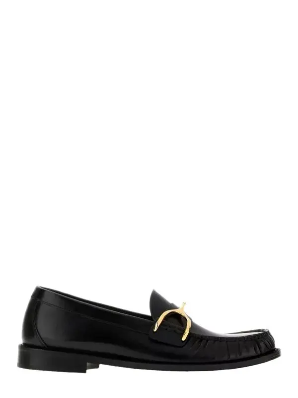 Alexander McQueen Wishbone Leather Loafers - Black