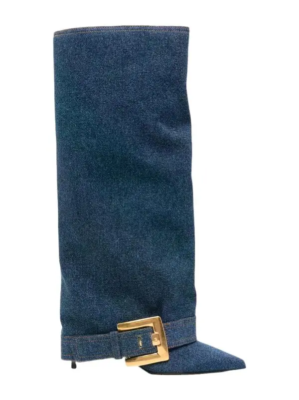 Balmain Anthem Buckled Boots - Blue