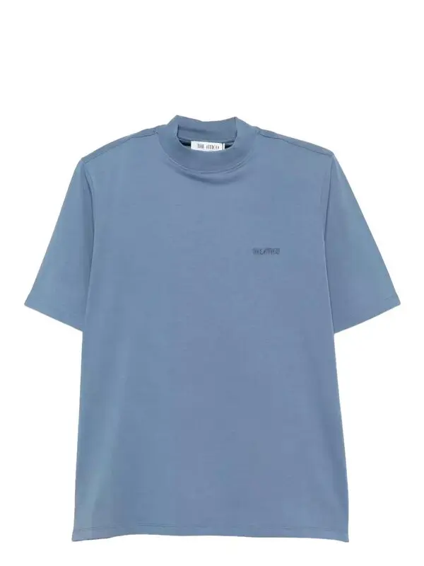 Attico High-neck Logo T-shirt - Blue