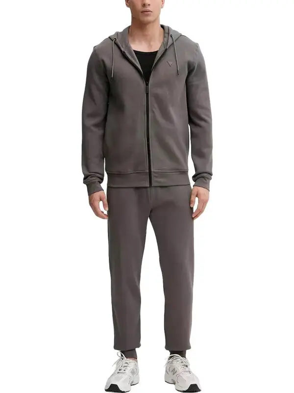Guess Logo-patch Drawstring Track Pants - Grey