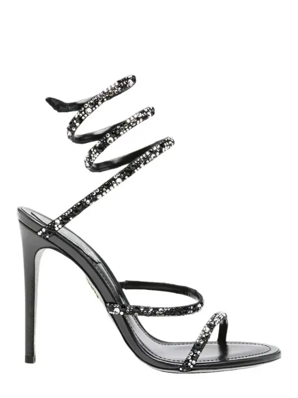 Rene Caovilla Cleo Crystal-embellished Sandals - Black