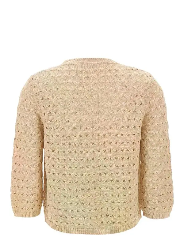 KANGRA Textured Knit Cotton Cardigan - Neutrals
