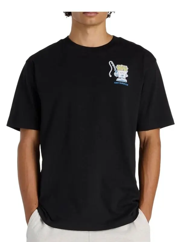 NEW BALANCE Fish And Chips T-shirt Asia Sizing - Black