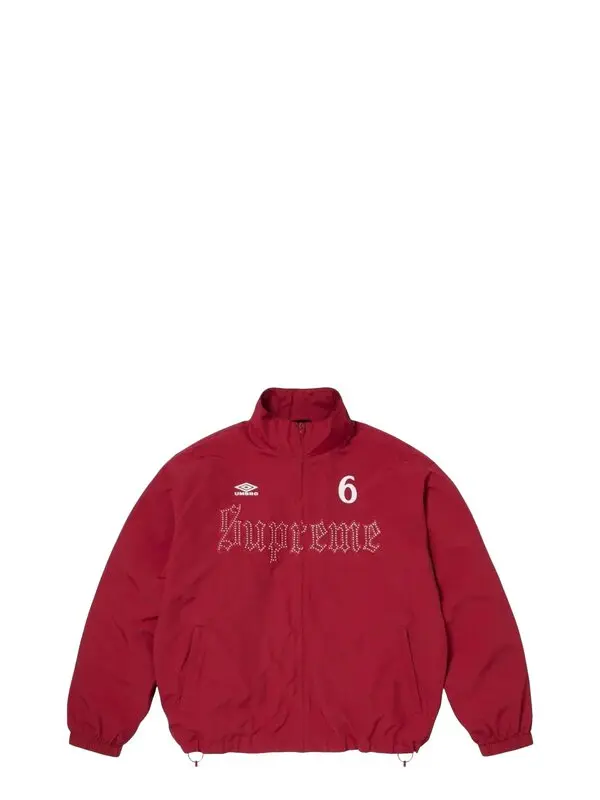 Supreme X Umbro Rhinestone Track Jacket - Red