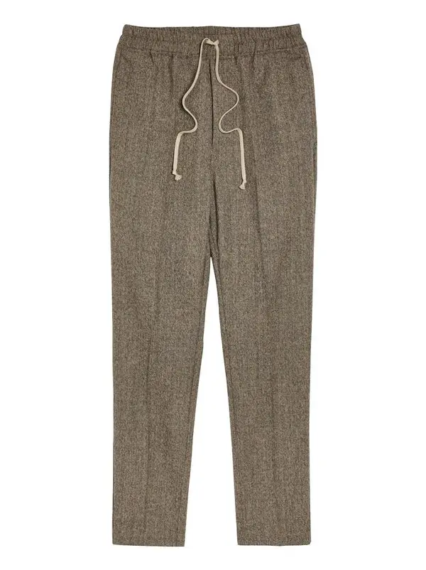 Rick Owens Slim-leg Wool Sweatpants - Black