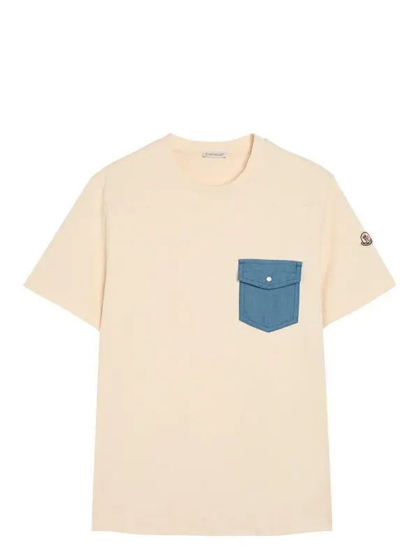 Moncler Patch-pocket Cotton T-shirt - Multicoloured 1