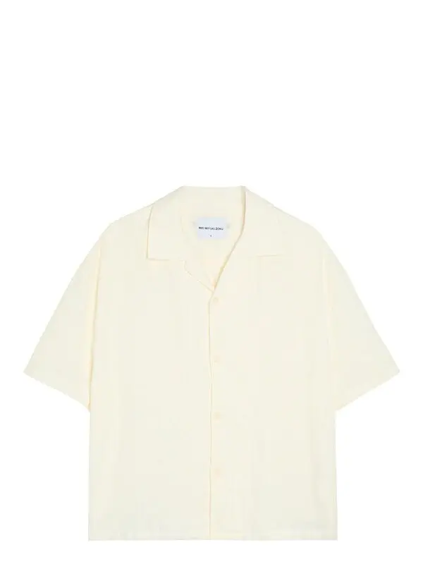 MKI MIYUKI ZOKU Vacation Checked-weave Cotton Shirt - White 02