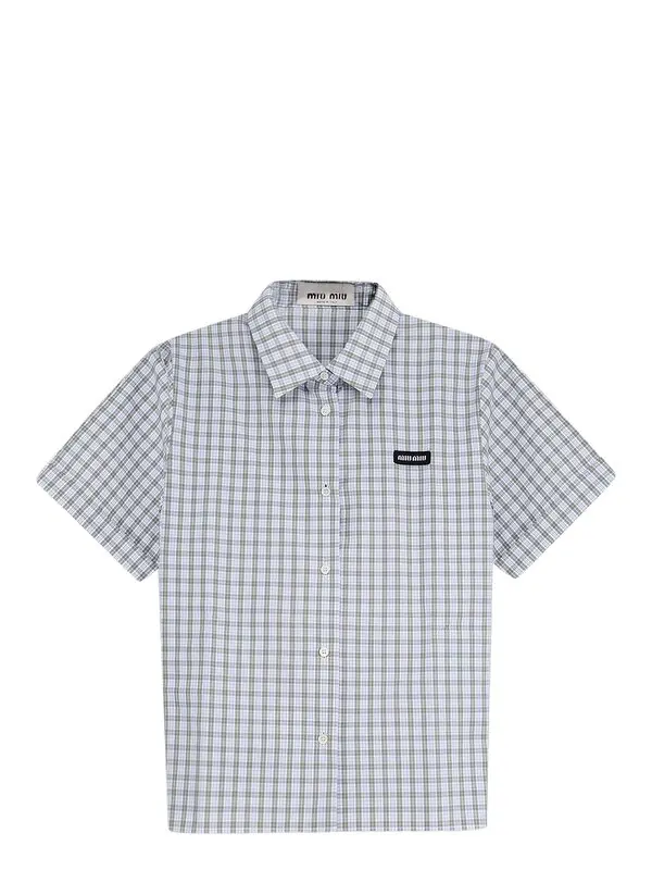 Miu Miu Madras Cotton Shirt - Multicolor
