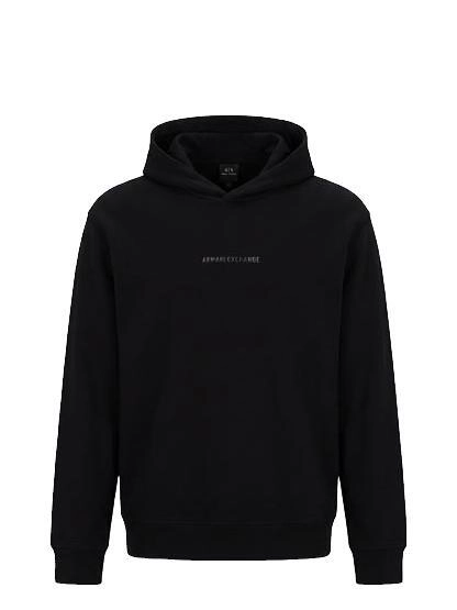 Armani Exchange Cotton French Terry Hoodie - Black