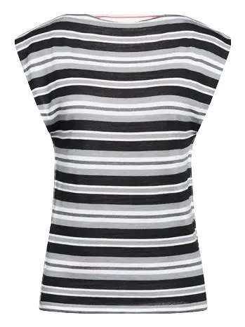 Marni Striped Virgin Wool And Silk Knit Top - Black