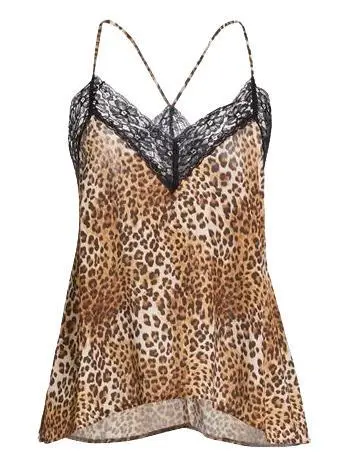 CARLA G. Camisole With Lace Trim - Beige