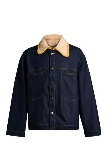 CHARLES JEFFREY Denim Trucker Jacket - Blue