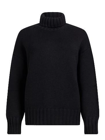 ARAGONA Wool Turtleneck Sweater - Black
