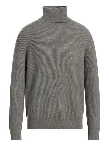 ARAGONA Cashmere Turtleneck Sweater - Grey