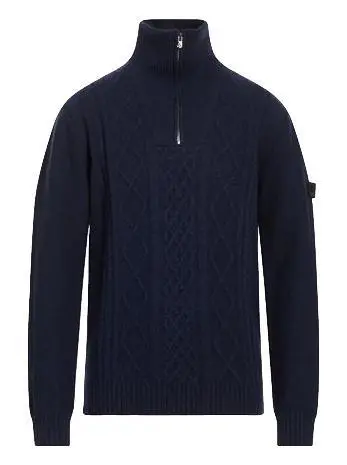 Peuterey Virgin Wool Quarter-zip Sweater - Navy