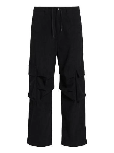 DISCLAIMER Cargo Corduroy High-waisted Pants - Black
