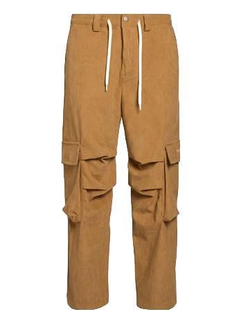 DISCLAIMER Cargo Corduroy High-waisted Pants - Camel