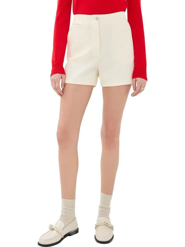 JIL SANDER Tailored Knit Shorts - Chalk