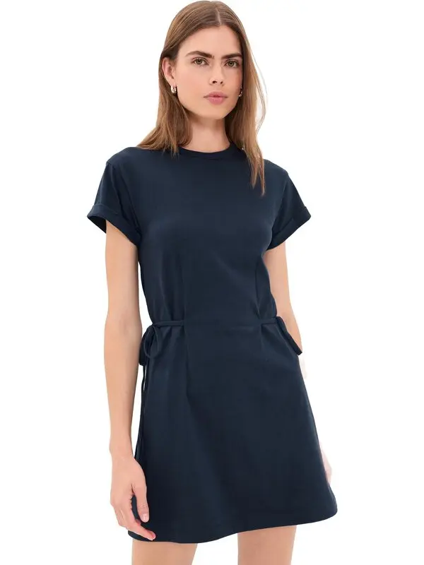Rag & Bone Mica Tie Tee Dress - Navy