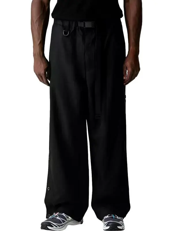 Y3 Belted Wide Leg Trousers - Black
