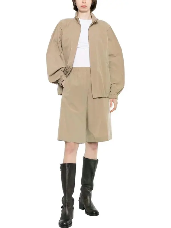 Alexander Wang Perforated Logo Shorts - Neutrals
