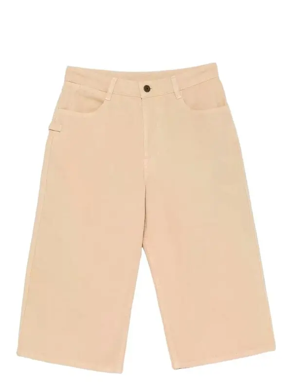LEMAIRE Wide-leg Denim Culottes - Neutrals