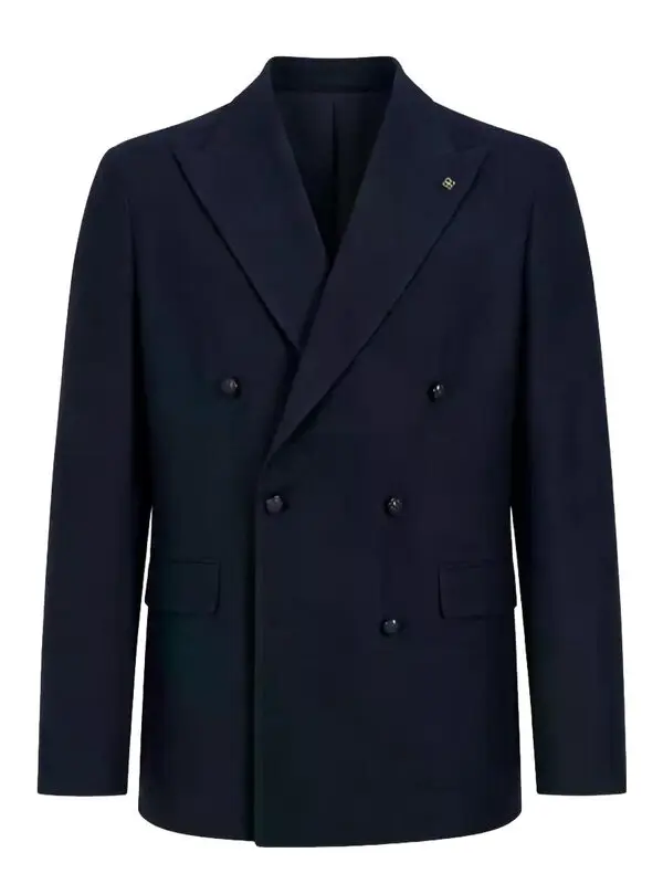 Tagliatore Flap-pocket Double-breasted Blazer - Blue