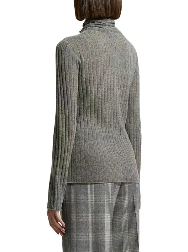Peserico Ribbed Roll-neck Sweater - Grey