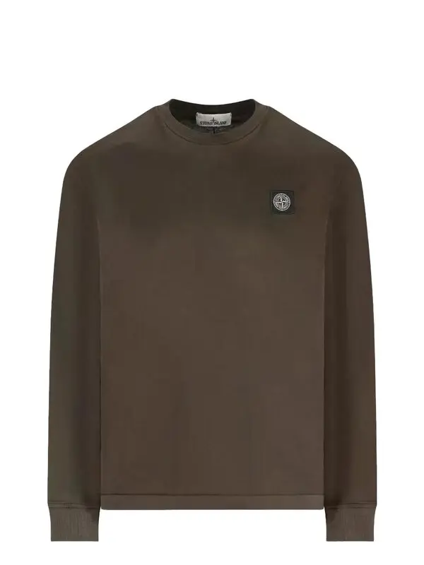 Stone Island Logo Patch Sweatshirt - Green
