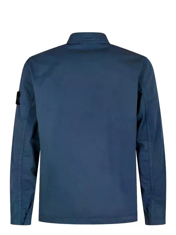 Stone Island 1200003 Logo-patch Overshirt - Blue
