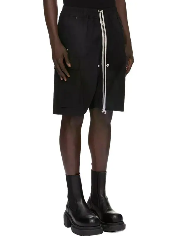 Rick Owens Cargobela Drop-crotch Cargo Shorts - Black
