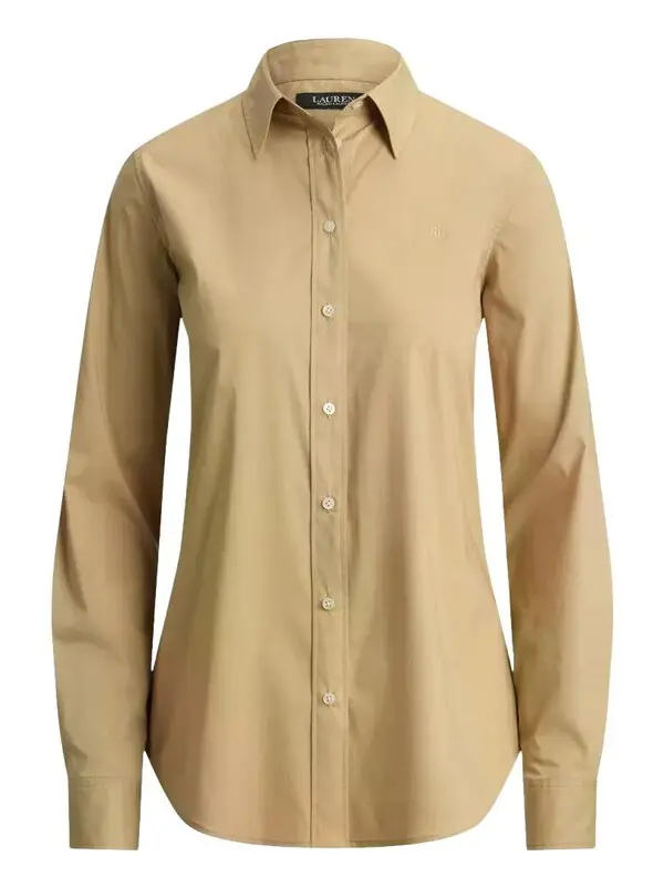 Ralph Lauren Embroidered Logo Plaque Shirt - Neutrals